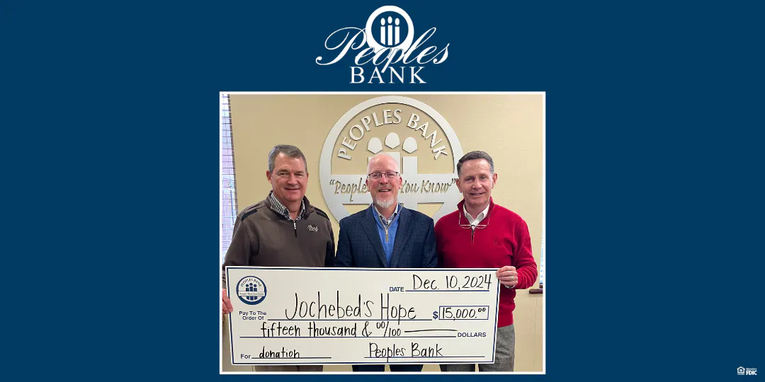 Peoples Bank Donates to Jochebed's Hope | Peoples Bank of Texas